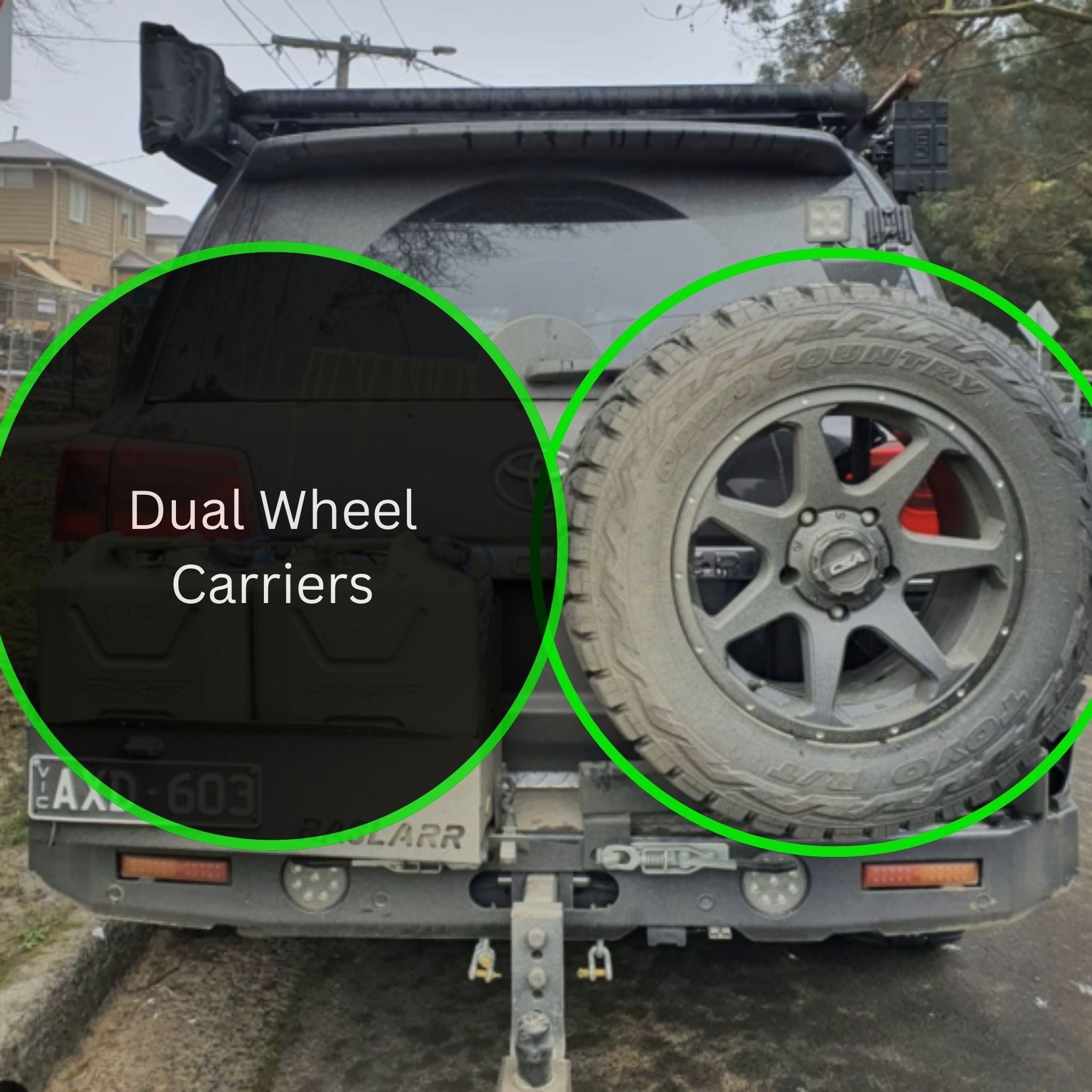 200 Series Toyota Landcruiser Dual Wheel Carriers - 4x4 Offroad Centre