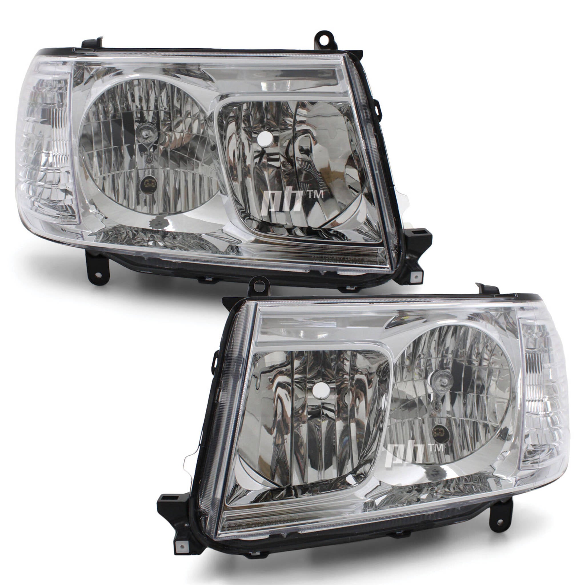 Headlights PAIR fits Toyota Landcruiser 100 Series 2005 - 2007 – 4x4 ...