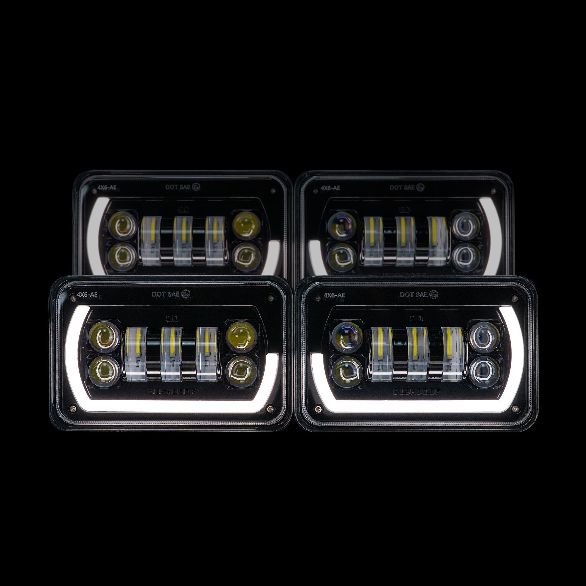 4x6" Angry Eye LED Headlights for 60 & 80 Series LandCruiser | Bushdoof ...
