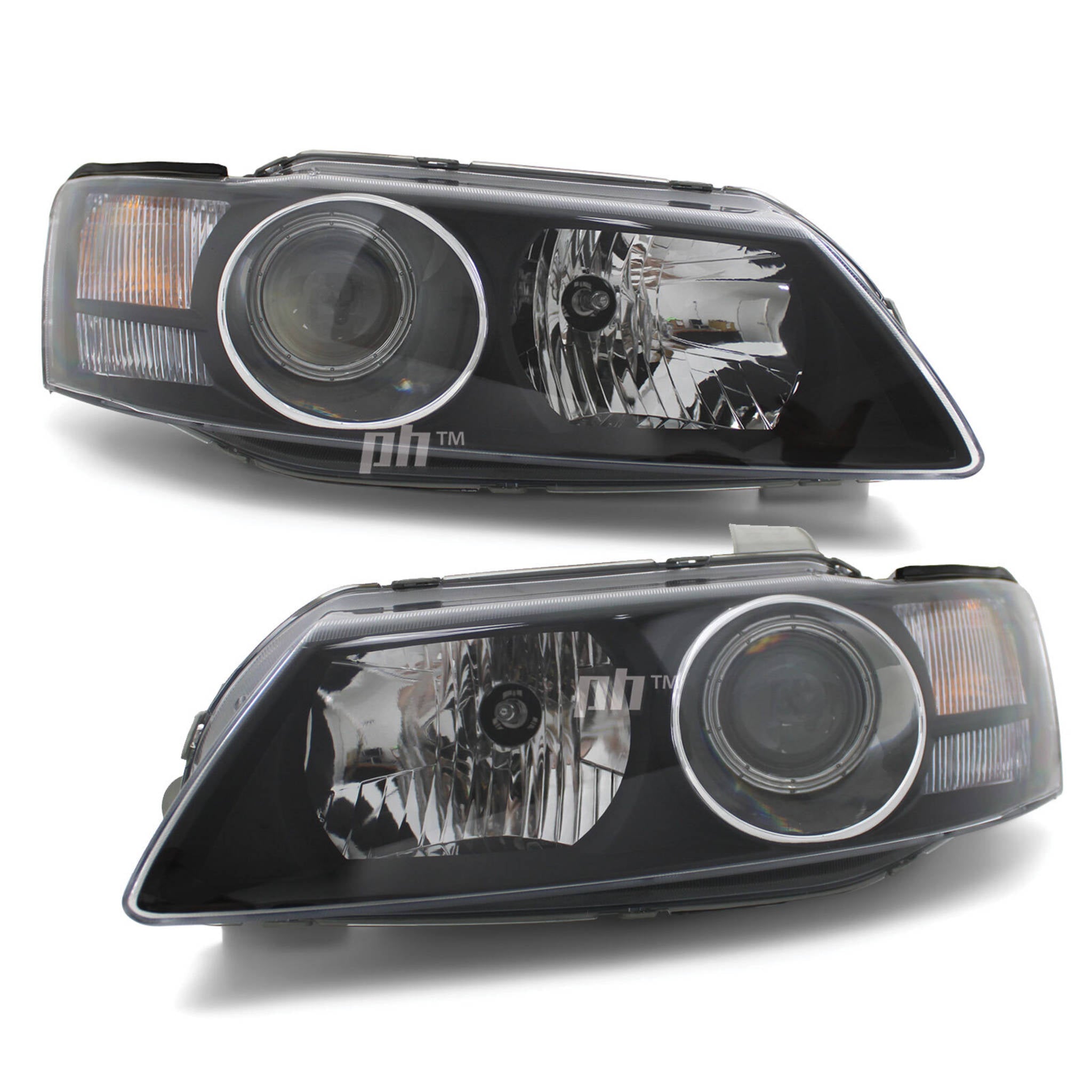 Headlights Black Projector PAIR fits Holden Commodore VY Calais HSV 20 ...