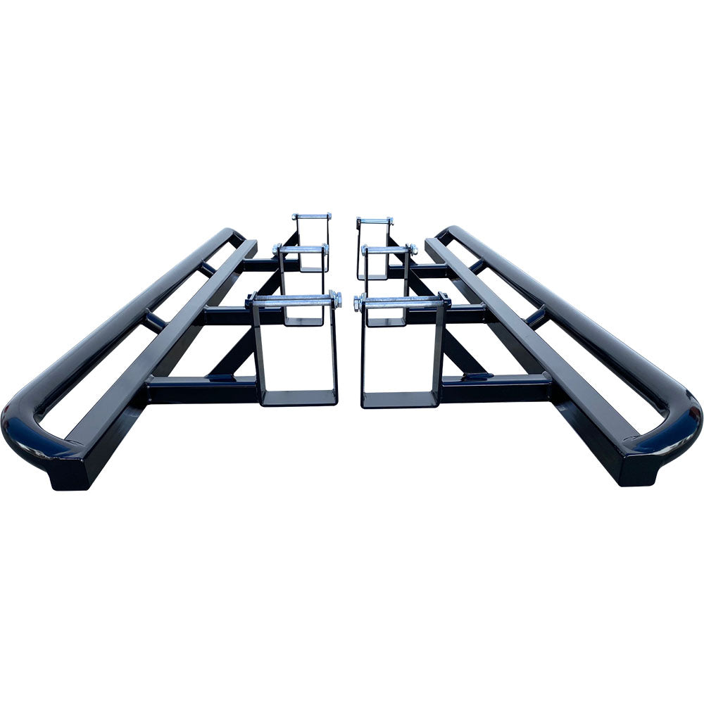 Toyota Hilux N80 ANGLED Rock Sliders / Side Steps - Powdercoated - 4x4 ...