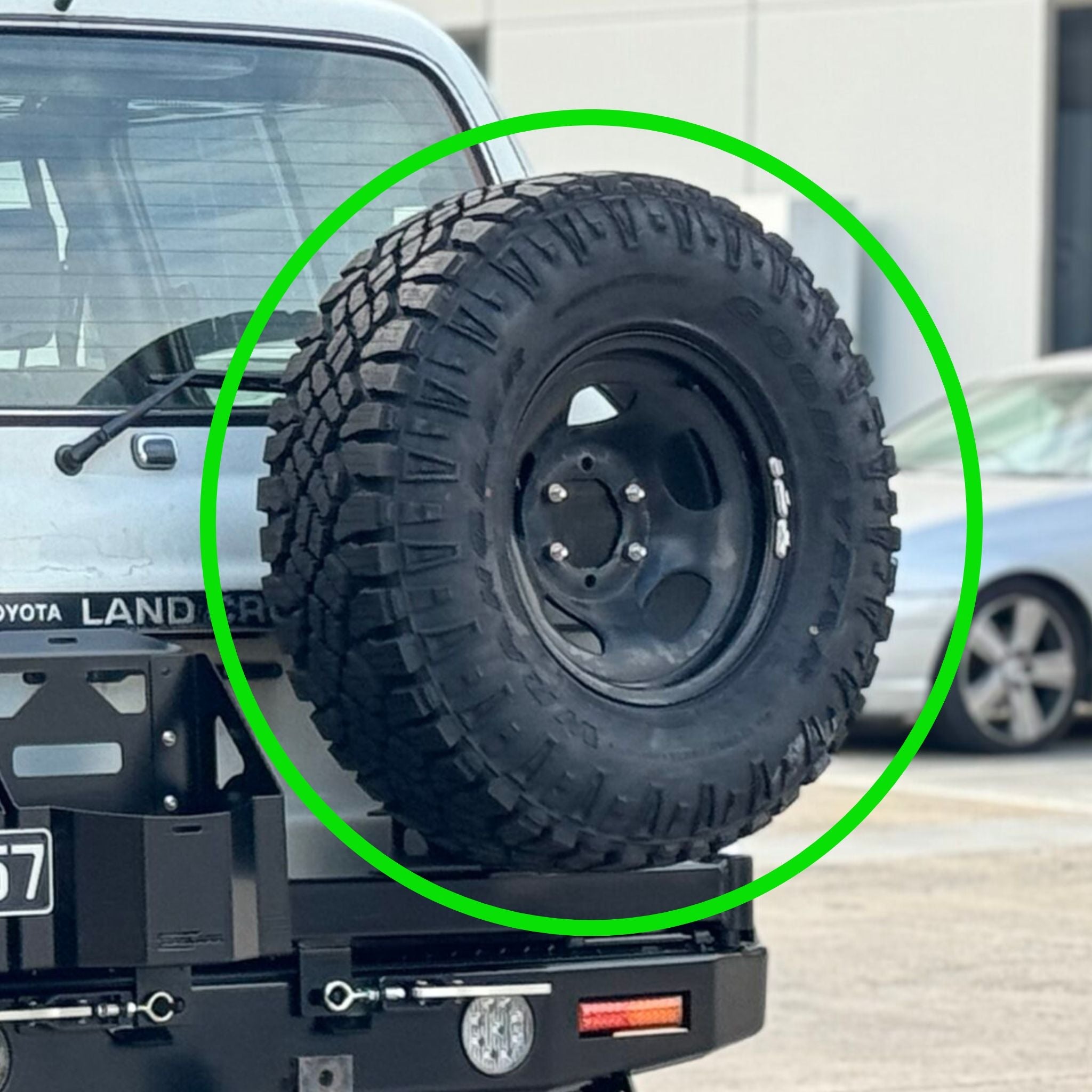 80 Series Toyota Landcruiser RHS Wheel Carrier to suit Rear Bar - 4x4 ...