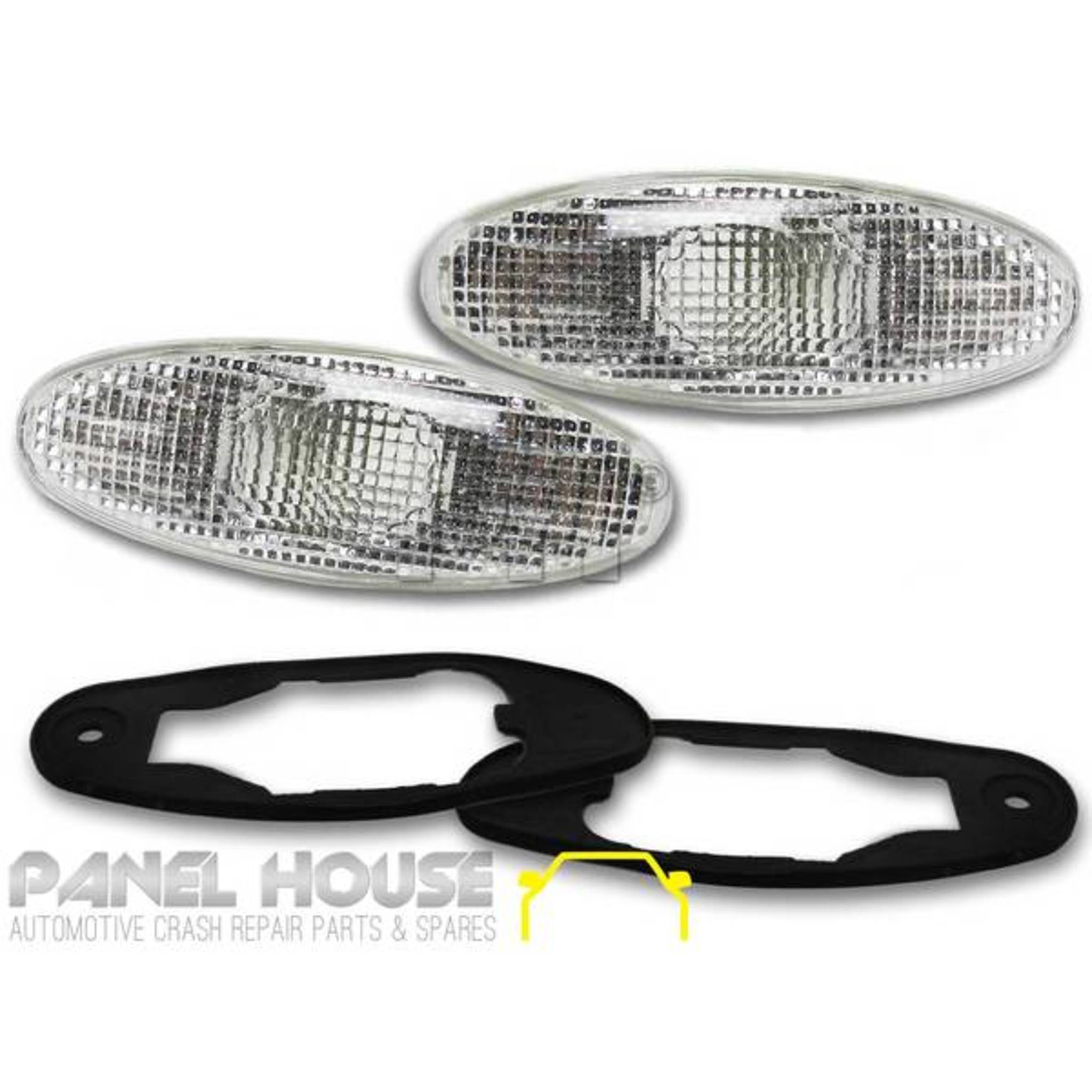 Side Indicators Clear Flashers PAIR fits Holden Commodore VT VU VX Sed ...
