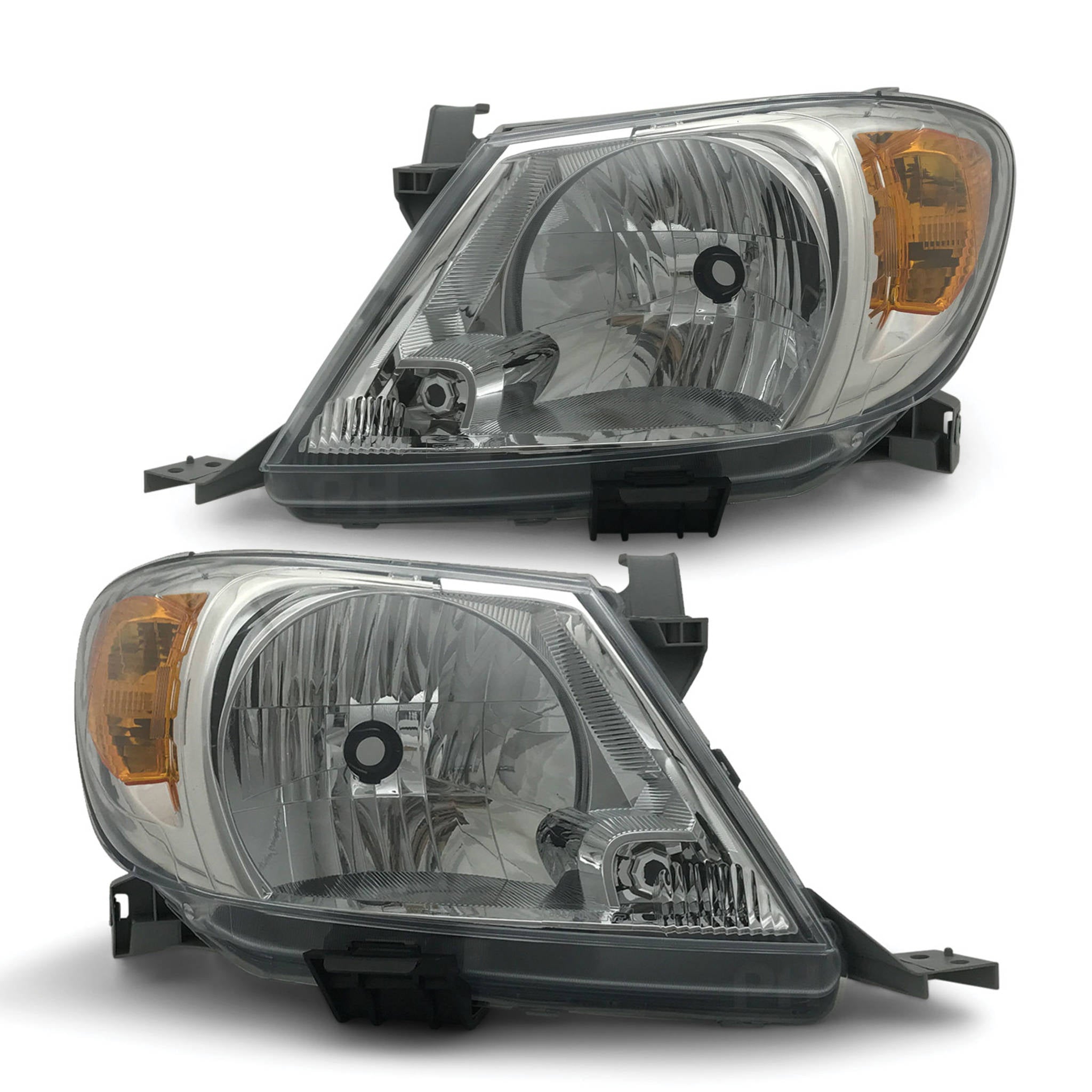 Headlights PAIR Amber ADR Fits Toyota Hilux SR SR5 Workmate GGN KUN TGN ...