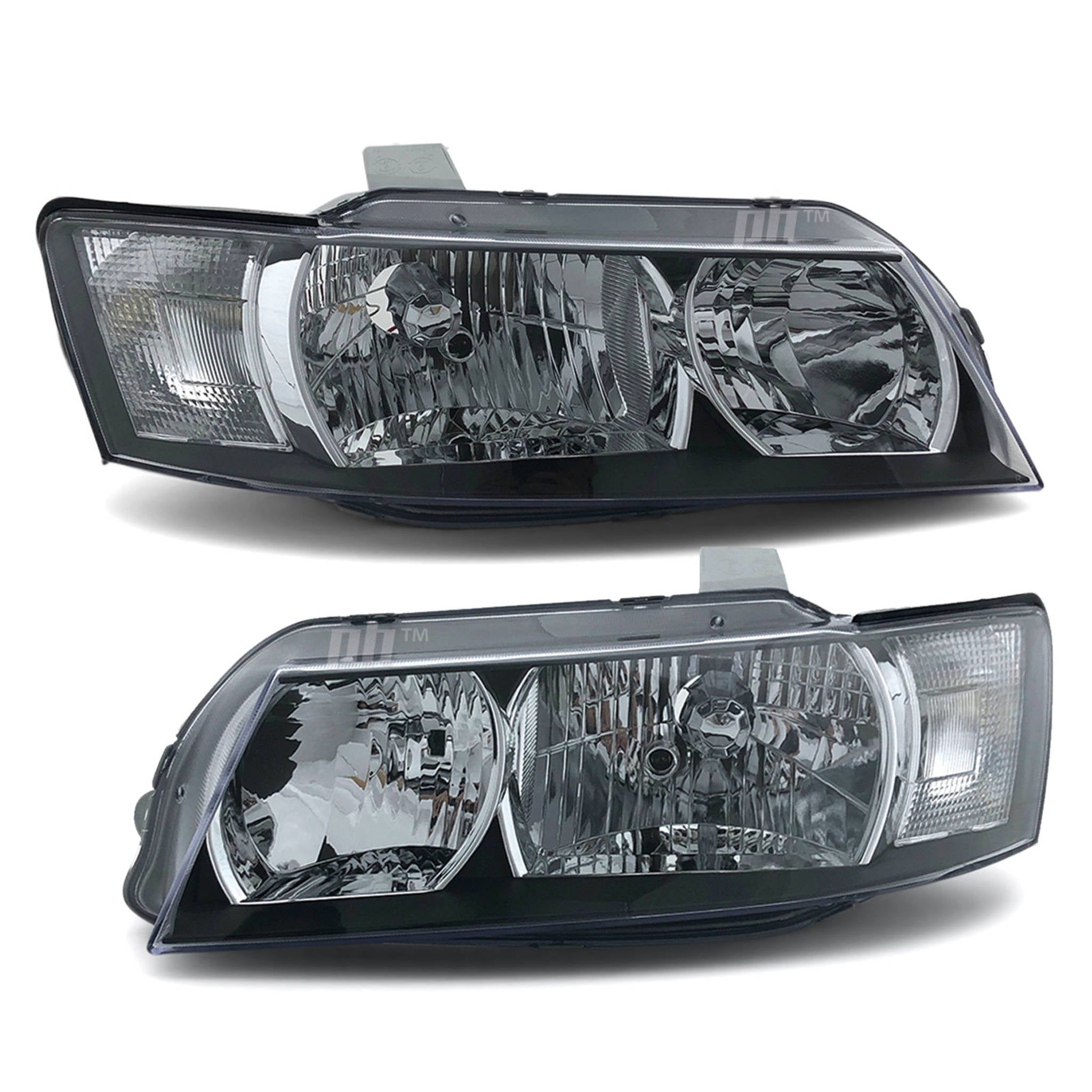 Headlights Black PAIR fits Holden Commodore VZ SV6 SV8 SVZ 2004 - 2006 ...
