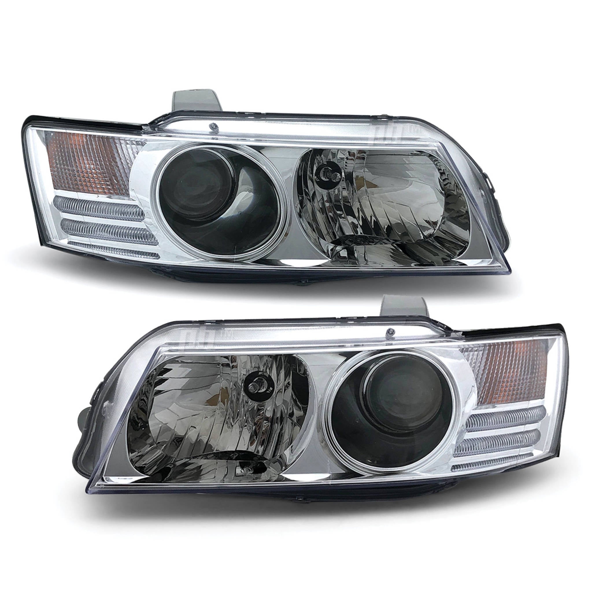 Headlights Chrome Projector PAIR fits Holden Commodore VZ Berlina 2004 ...