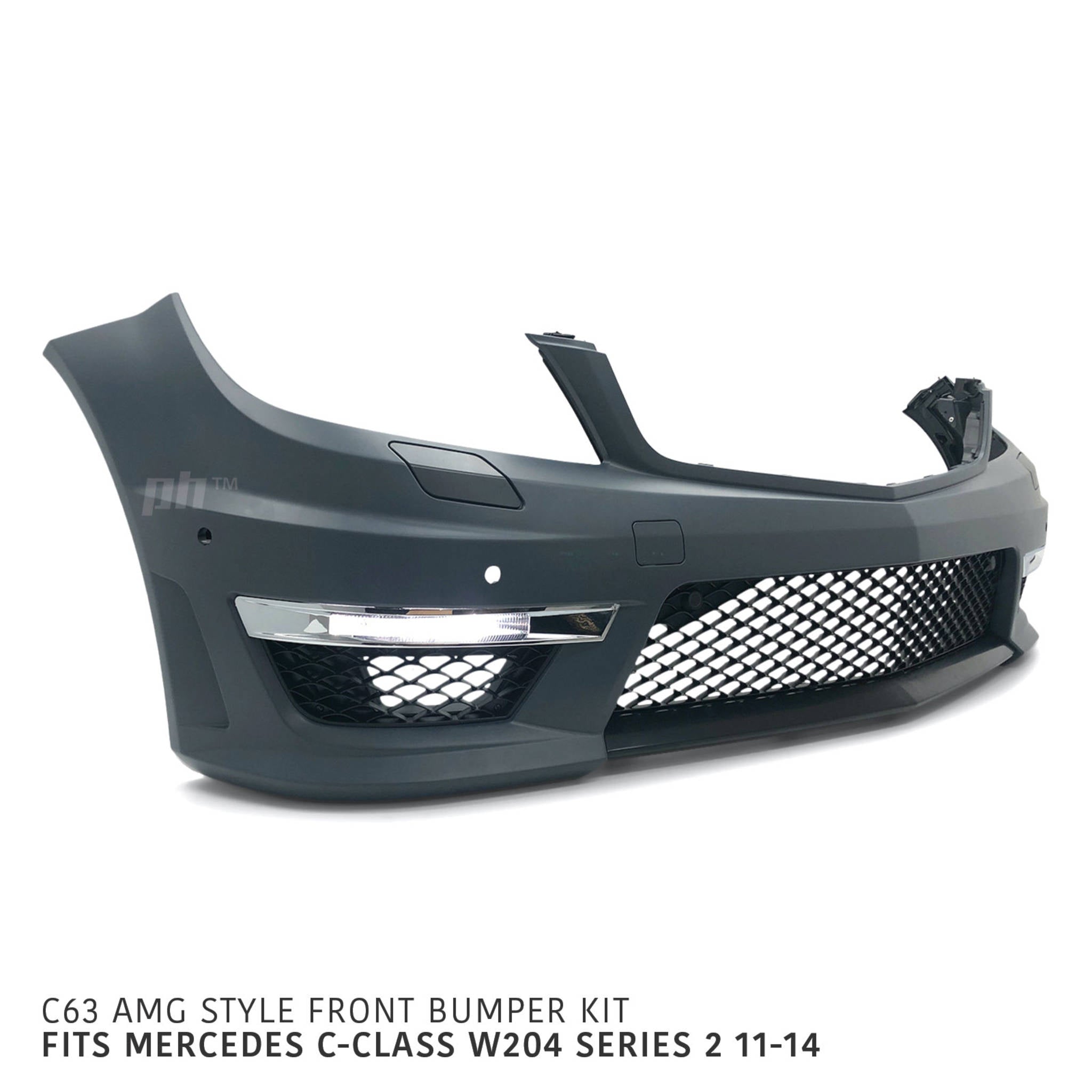 Front Bumper Bar Kit AMG C63 Style Fits Mercedes C-Class W204 2011 - 2 ...