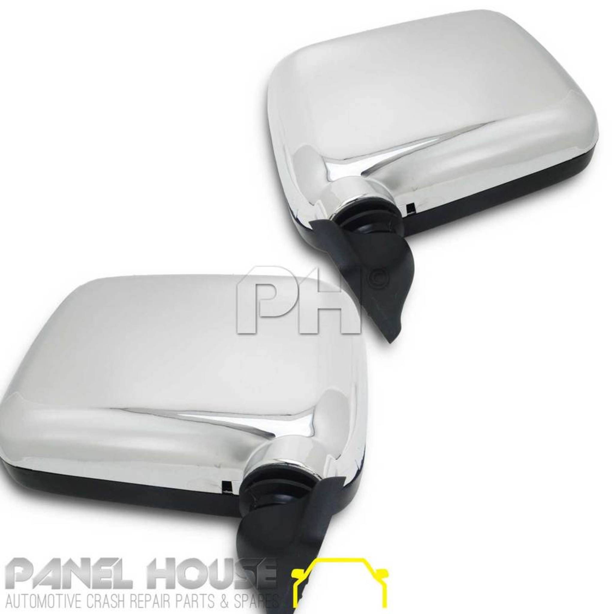 Door Mirrors PAIR Skin Mount CHROME fits Holden TF Rodeo Ute 89-96 ...