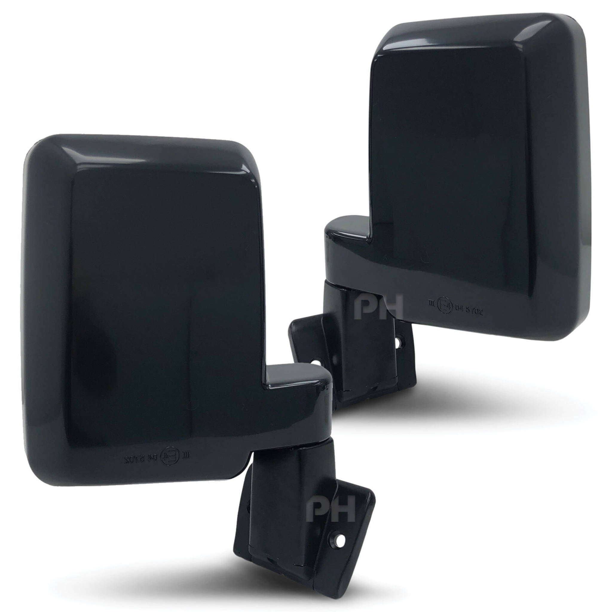 Door Mirrors Black Metal Base PAIR Fits Landcruiser 60 Series 1980 - 1 ...