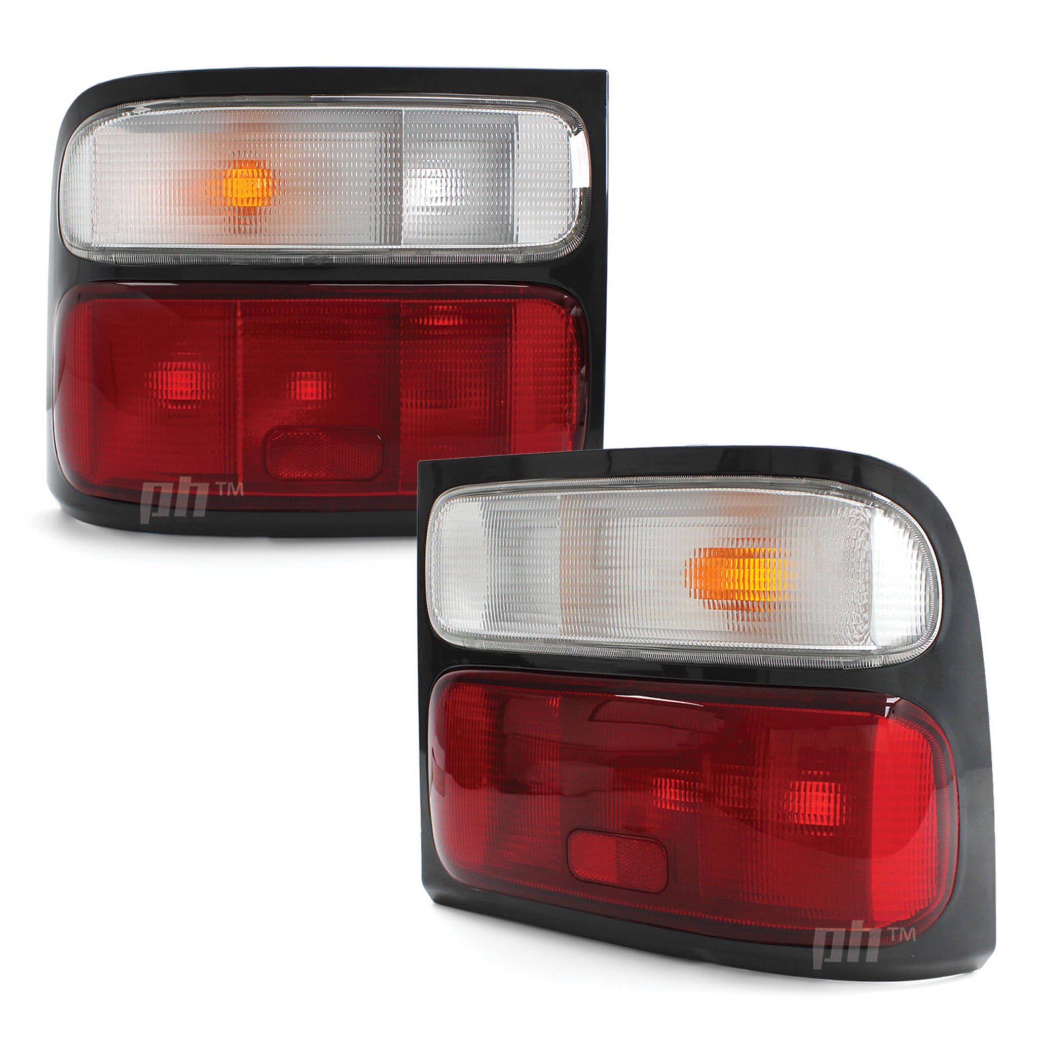 Tail Lights PAIR Red & Clear fits Toyota Coaster BB50 Bus 2002 - 2007 ...