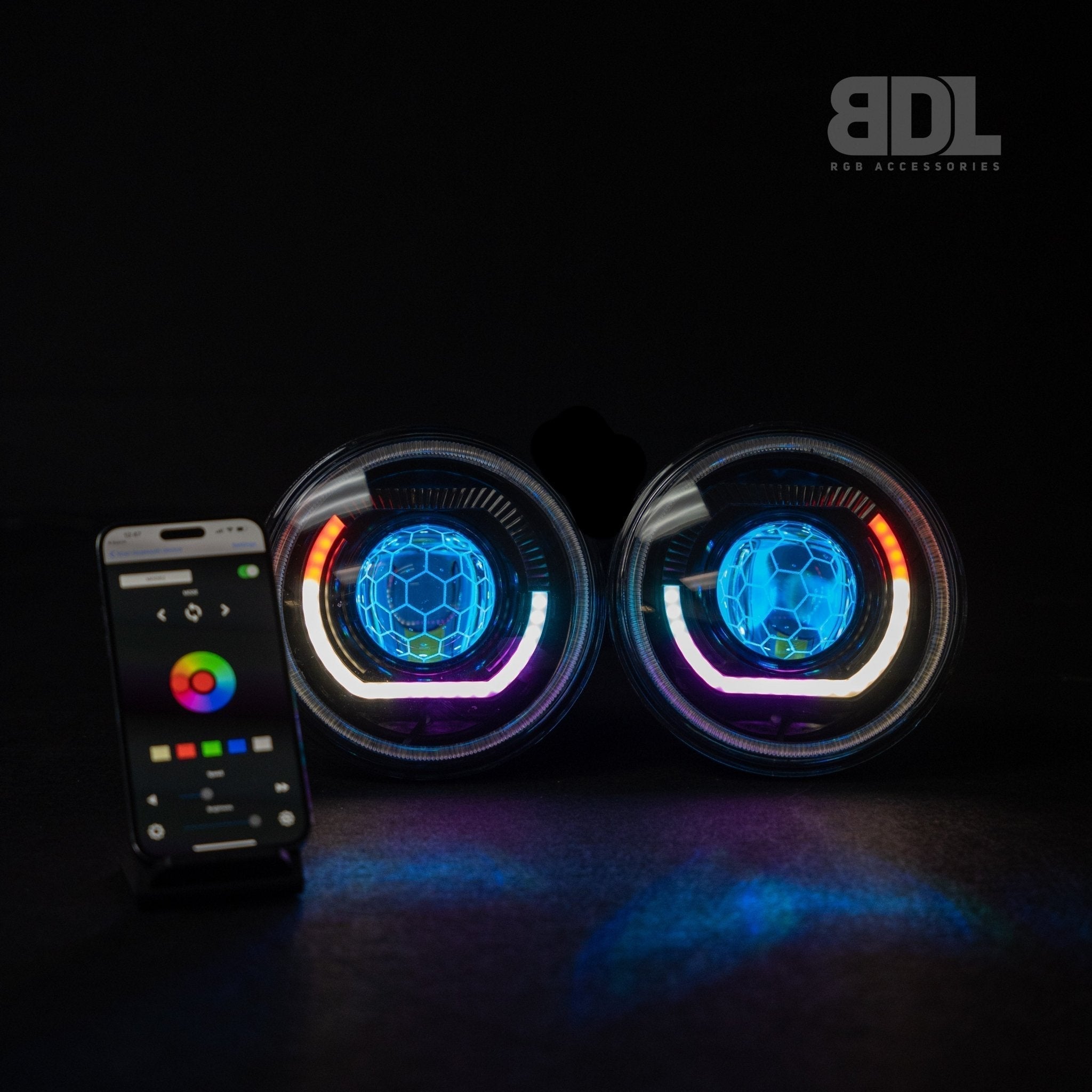 7" 'Angry Eye' Bi-LED Headlights – 4x4 Offroad Centre